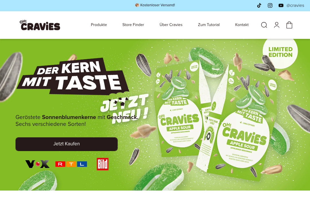ᐅCravies: Snack-Alternative aus Sonnenblumenkernen - Die Höhle der ...